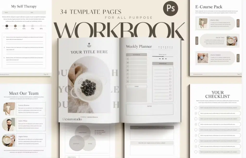 8 Ready-to-Use Workbook Templates Free Download Word & PDF ...
