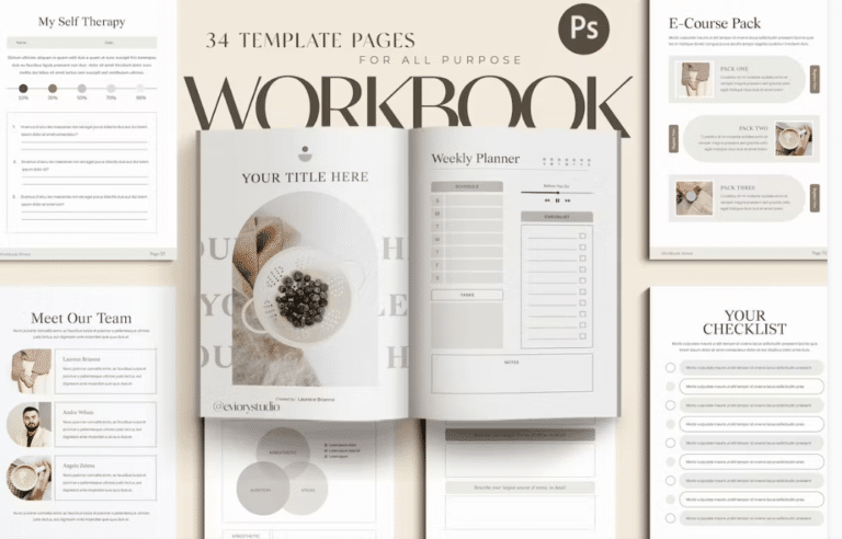 8 Ready-to-Use Workbook Templates Free Download Word & PDF ...