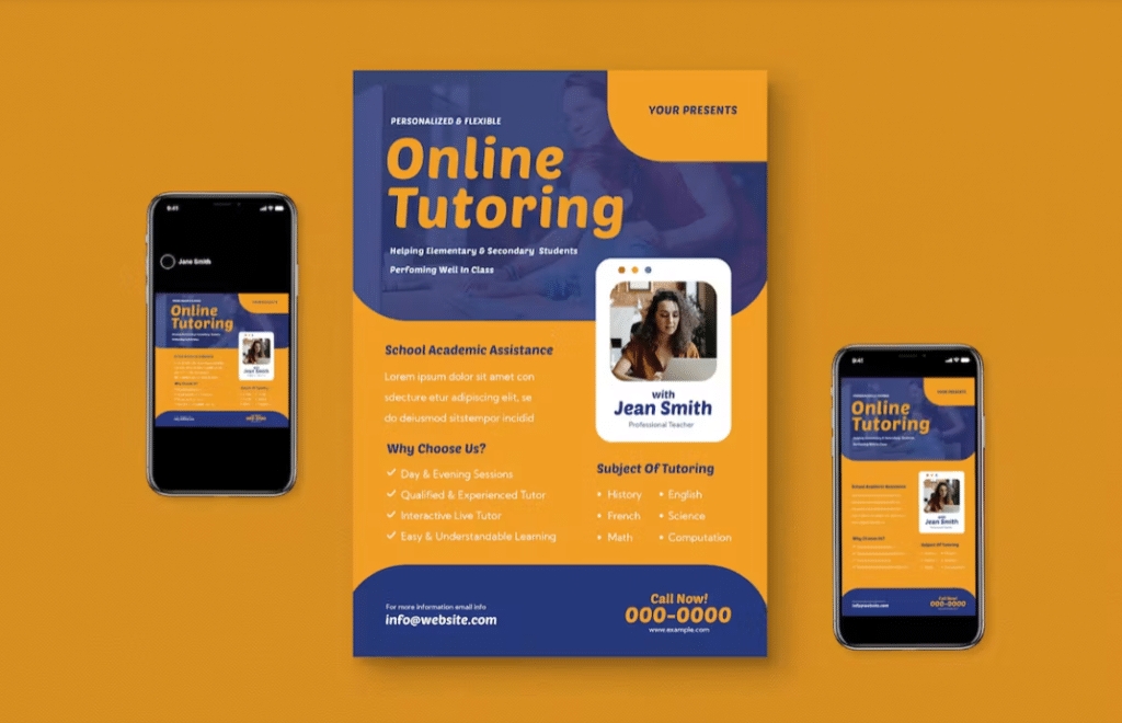 8 Editable Tutoring Flyer Templates Free Download Word, PDF, PSD ...