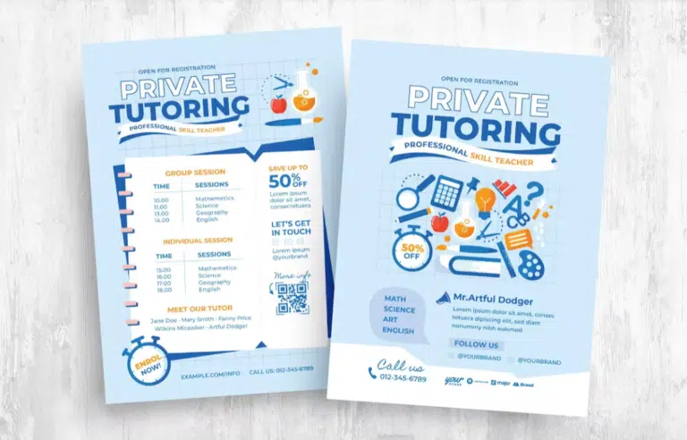 8 Editable Tutoring Flyer Templates Free Download Word, PDF, PSD ...