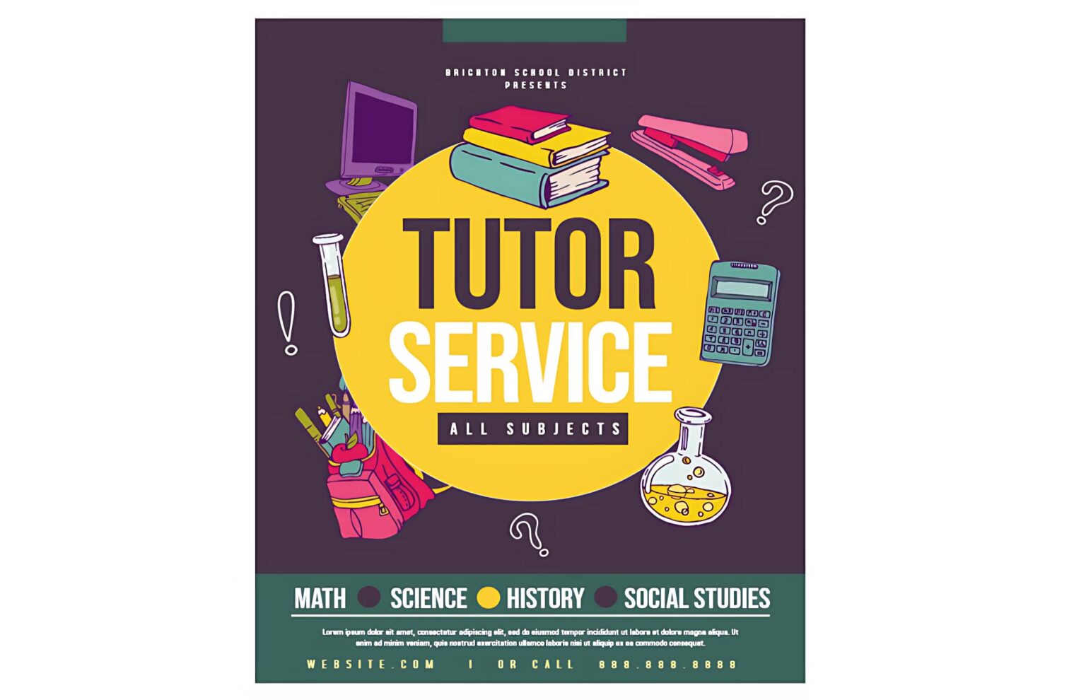 8 Editable Tutoring Flyer Templates Free Download Word, PDF, PSD ...